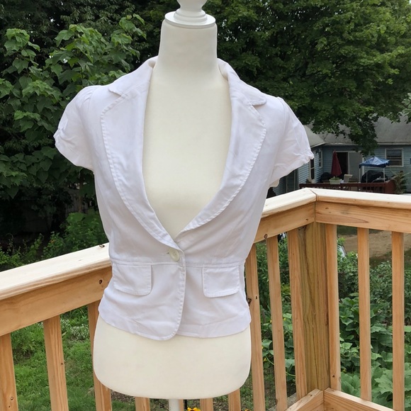 Better Be | Tops | Nwt Better B White Button Jacket | Poshmark